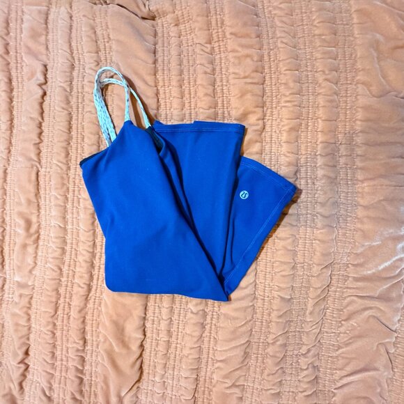 lululemon athletica | Tops | Lululemon Athleta Poseidonblue Dottie Dash ...